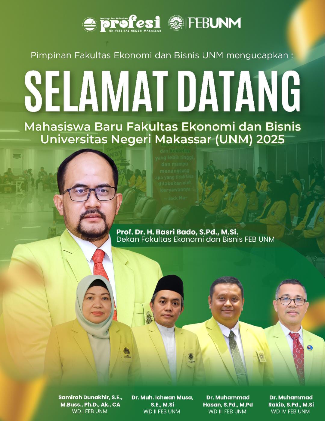 FEB UNM Sambut Mahasiswa Baru Tahun 2025 - Profesi Online